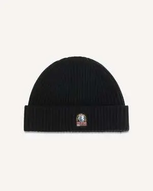 PARAJUMPERS Beanie In Ribbed Knit With Logo