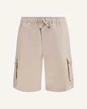 Brunello Cucinelli Cotton And Linen Blend Cargo Bermuda Shorts - Beige