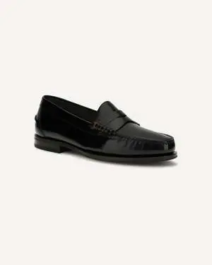 Santoni College A Novembre Patent Leather Loafers