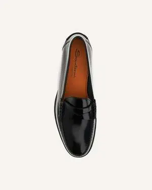 Santoni College A Novembre Patent Leather Loafers