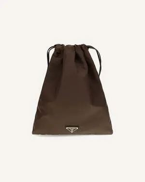 Prada Wish Re-nylon Clutch - Brown