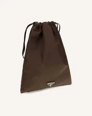 Prada Wish Re-nylon Clutch - Brown