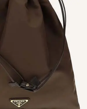 Prada Wish Re-nylon Clutch - Brown