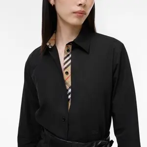 Burberry Classic Fit Cotton Poplin Shirt With Embroidered Knight Detail