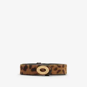Burberry Leopard Print Cotswolds Belt - Leopard/black