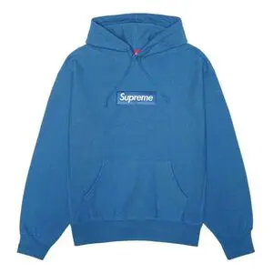 Supreme Fw23 Box Logo Hooded Sweatshirt - Blue