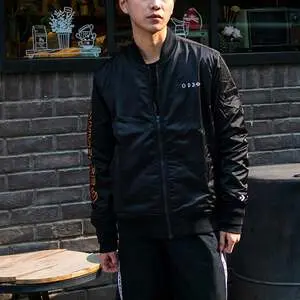 CONVERSE Casual Sports Stand Collar Baseball Jacket Asia Sizing