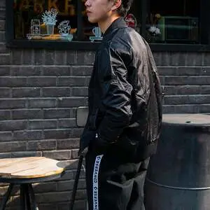 CONVERSE Casual Sports Stand Collar Baseball Jacket Asia Sizing