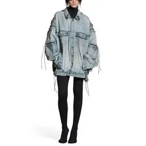 Balenciaga Oversized Studded Denim Jacket
