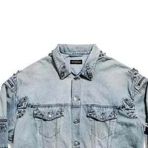 Balenciaga Oversized Studded Denim Jacket
