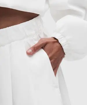 Lululemon Lululinen Adjustable-hem Maxi Skirt - White