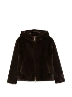 Ermanno Scervino Faux Fur Hooded Zip-up Jacket
