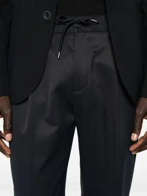 Herno Regular Trousers With Satin Finish - Blue