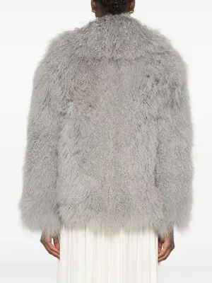 MARTHA LOUIS Shearling-effect Long Sleeve Jacket