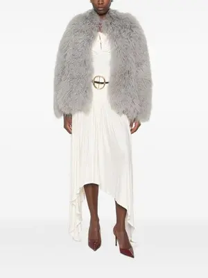 MARTHA LOUIS Shearling-effect Long Sleeve Jacket