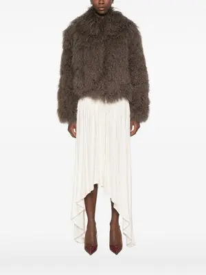 MARTHA LOUIS Shearling-effect Cropped Jacket