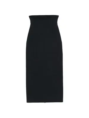 Issey Miyake Cotton Blend Midi Skirt - Blue