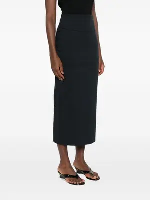 Issey Miyake Cotton Blend Midi Skirt