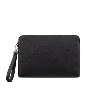 Dior A4 Zipped Pouch - Black