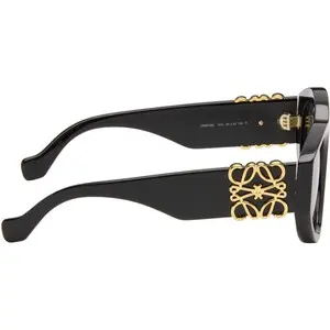 Loewe Full Frame Oval Sunglasses With Gold Tone Anagram Detail