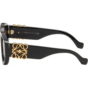 Loewe Full Frame Oval Sunglasses With Gold Tone Anagram Detail