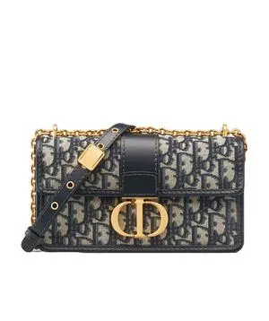Dior 30 Montaigne East-west Bag With Chain - Blue