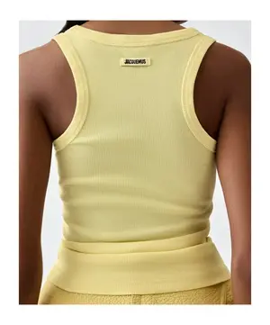 Jacquemus Ribbed Tank Top - Light Yellow
