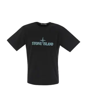 Stone Island Logo-embroidered T-shirt