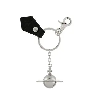 VIVIENNE WESTWOOD Orb-plaque Charm Keyring - Black