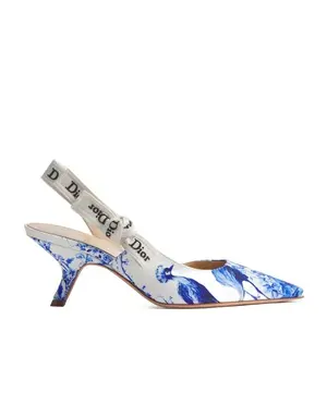 Dior Slingback Pumps With Ribbon Detailing