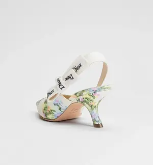 Dior Slingback Pump With Floral Embroidery