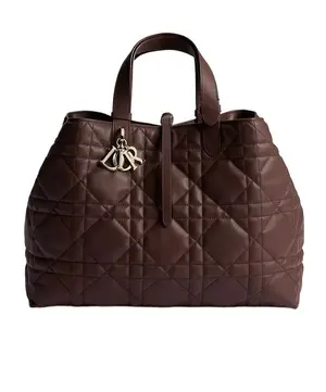 Dior Large Quilted Calfskin Tote Bag With Cd Clasp