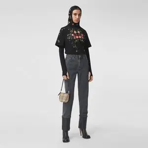 Burberry Rose Print Oversized T-shirt