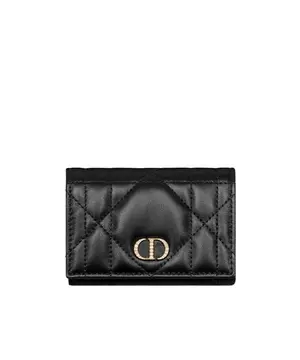 Dior Caro Glycine Wallet - Black