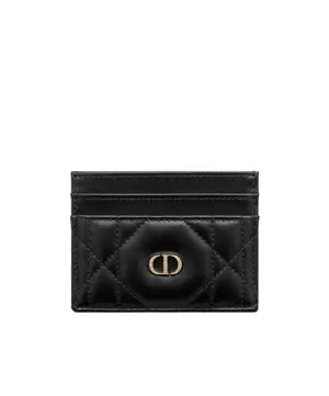 Dior Caro Freesia Card Holder - Black