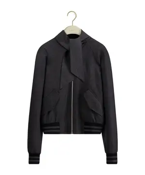 Dior Zip-up Jacket With Removable Tie Collar