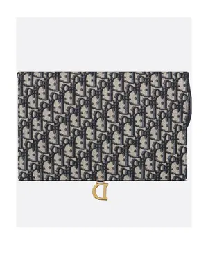 Dior Saddle Pouch In Oblique Jacquard