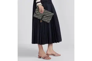 Dior Saddle Pouch In Oblique Jacquard