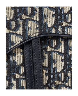 Dior Saddle Pouch In Oblique Jacquard
