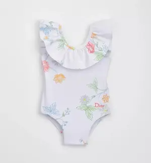 Dior Three-piece Swimsuit Set With Floral Print