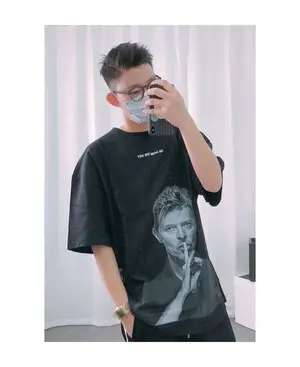 IH NOM UH NIT Portrait Printed Short-sleeved T-shirt