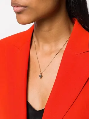 Alexander McQueen Crystal Embellished Skull Necklace