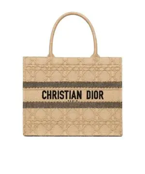 DIOR Book Tote Medium Wine Coconut Handbag