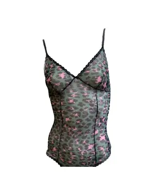 LAURA URBINATI Leopard Print Suspender Jumpsuit