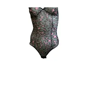 LAURA URBINATI Leopard Print Suspender Jumpsuit