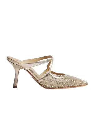 Dior Embellished Mesh Heeled Mule