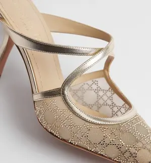 Dior Embellished Mesh Heeled Mule