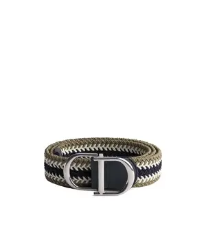 Dior Cd Buckle Woven Belt