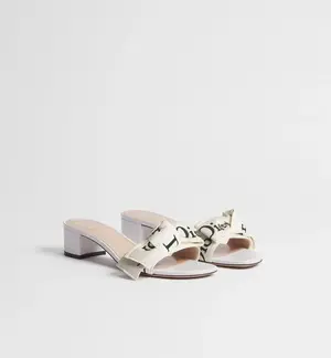Dior J'adior Heeled Slide With Bow Detailing