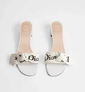 Dior J'adior Heeled Slide With Bow Detailing